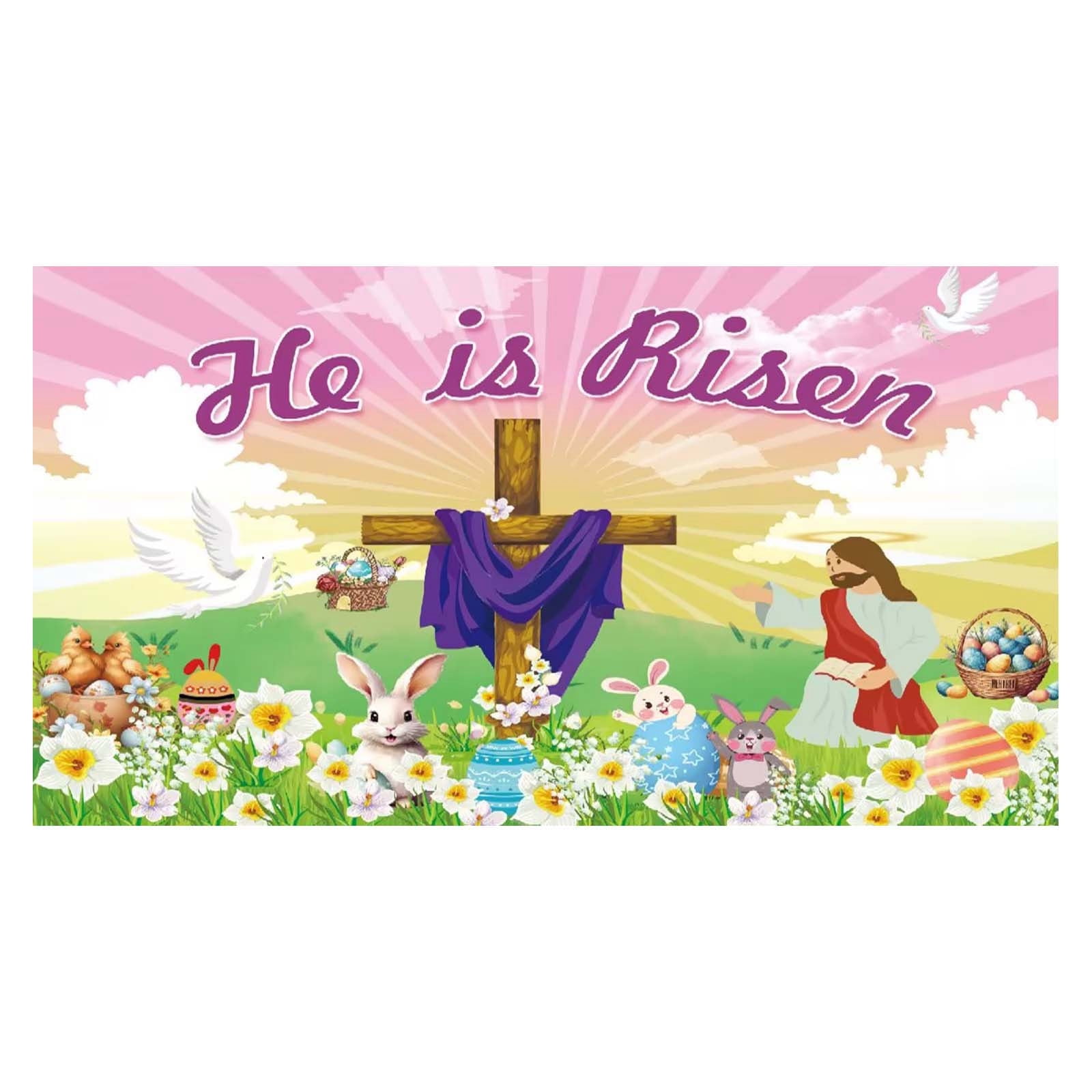 Banner Easter Table Runners 36 Inches Long Us Flag Small Flag Training ...