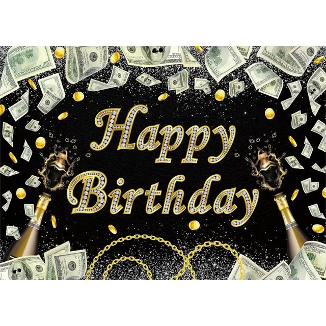 Banner Money Theme Custom Photography Backdrop Party Wall Bill ...