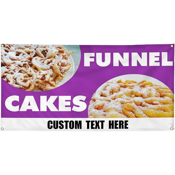 Banner Multiple Sizes Funnel Cakes Restaurant Cafe Bar Bakery Outdoor ...