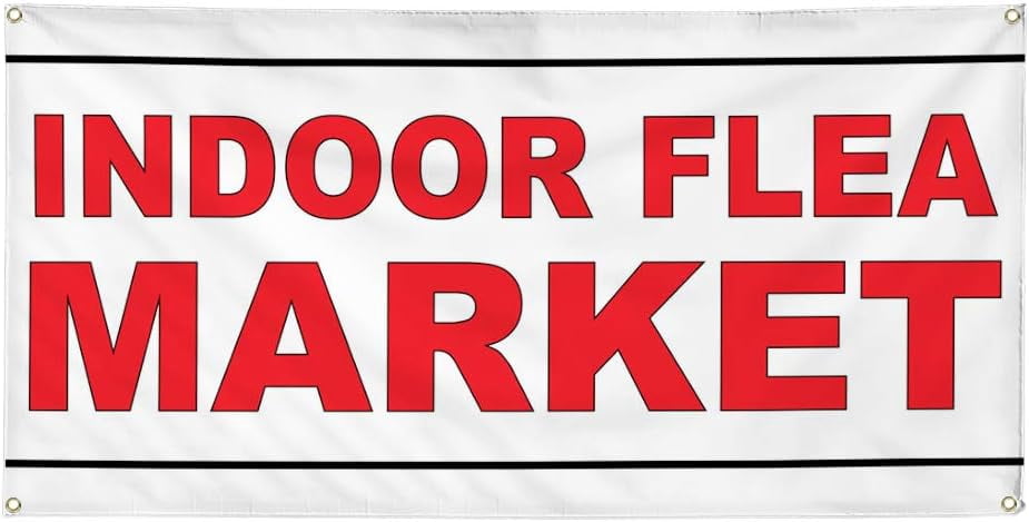 Banner Multiple Sizes Indoor Flea Market Red Business Outdoor ...