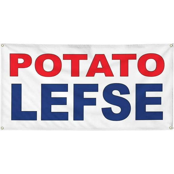 Banner Multiple Sizes Potato Lefse Red Blue Food Bar Restaurant Truck ...