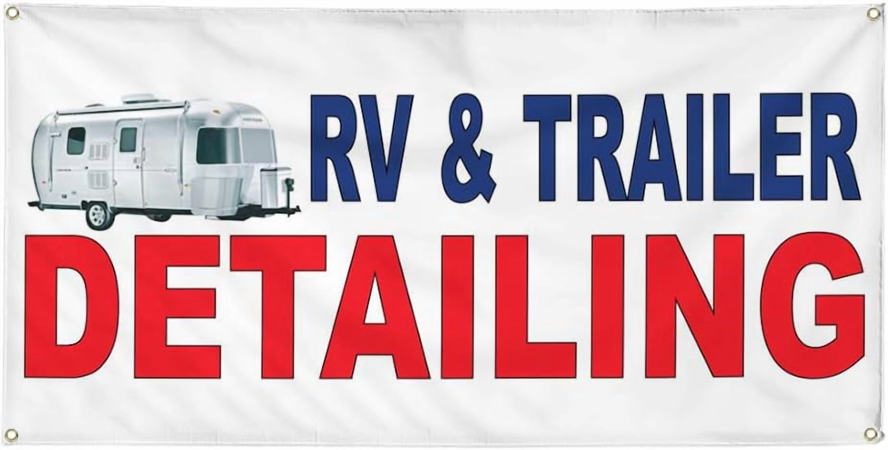 Banner Multiple Sizes Rv&Trailer Detailing Blue Red Auto Car Repair ...