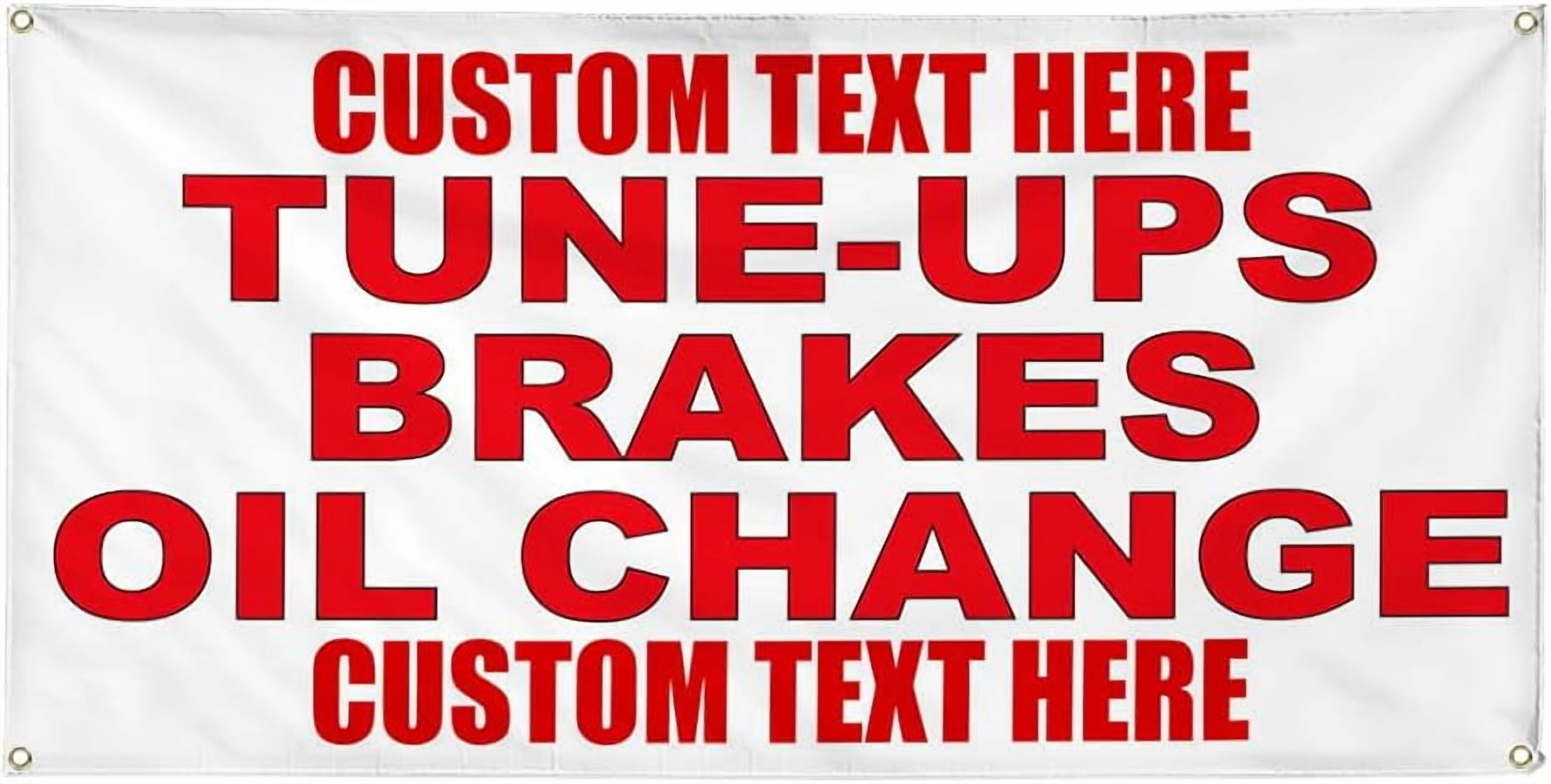 Banner Multiple Sizes Tune-Ups Breaks Oil Change Red Auto Car Repair ...