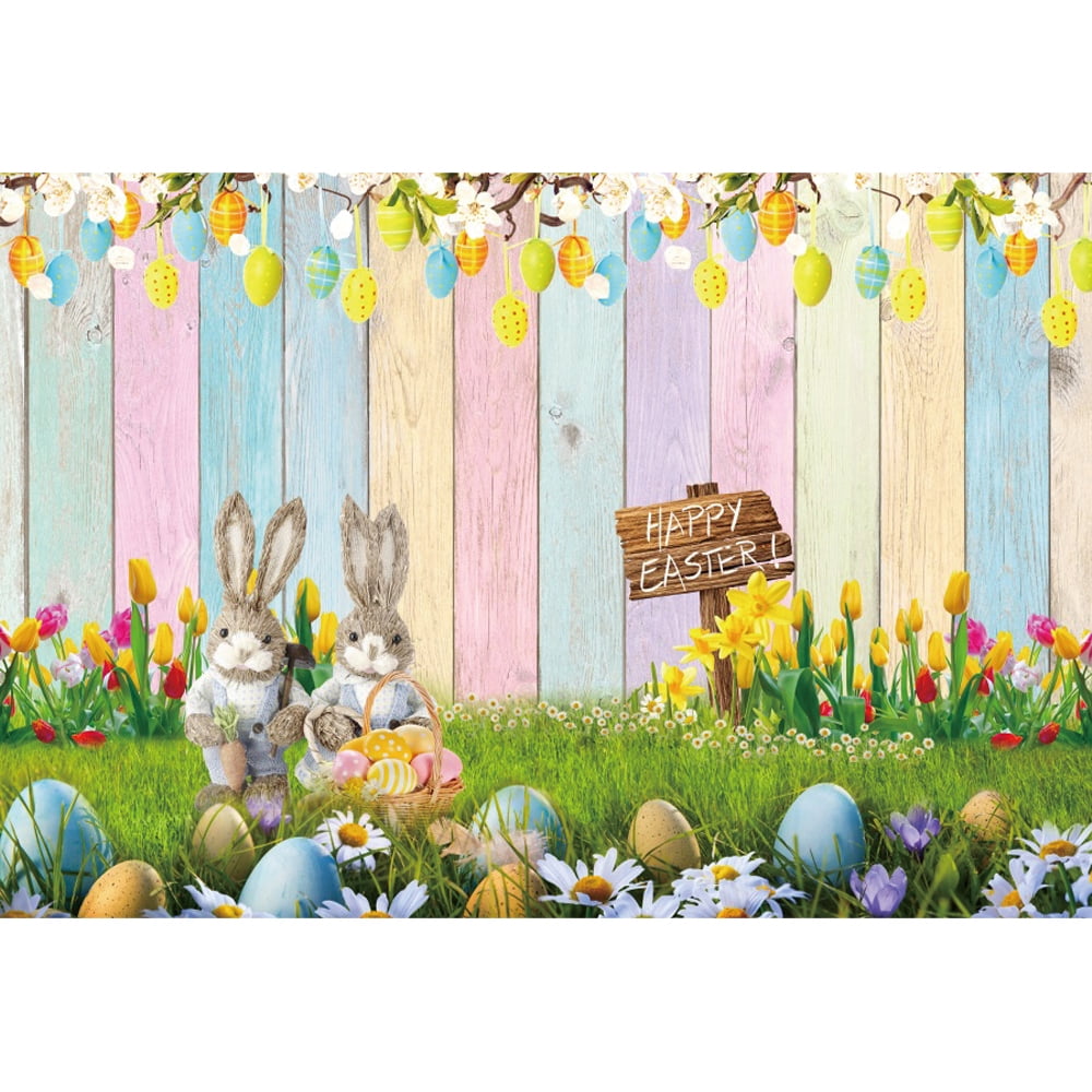 Banner Party Easter Children Baby Background Meadow Flowers Wall Board ...