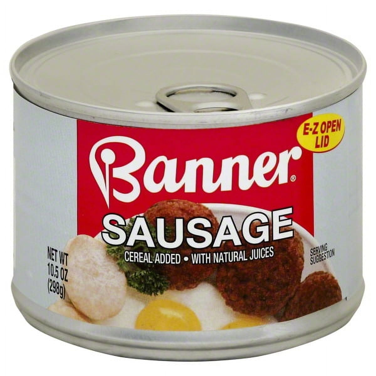 Armour Banner Sausage, Canned Pork and Chicken Sausage, 10.5 oz, Ready ...