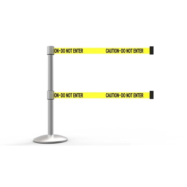 Banner Stakes AL6102M-D QLine Retractable Dual Belt Barrier with Matte ...