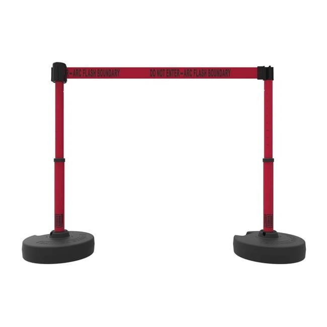 Banner Stakes PL4297 Plus Barrier Set X2 - Red - Do Not Enter Arc Flash ...