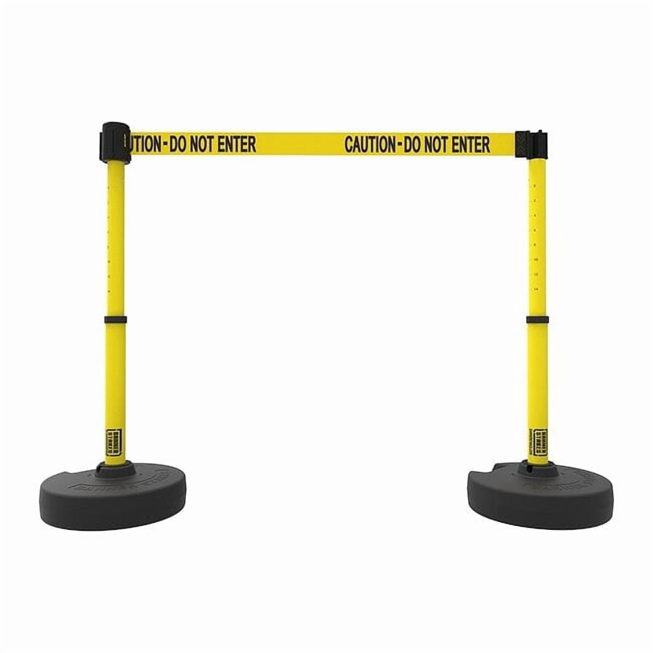 Belt Barrier System, Red, 15 ft Length, 22 in to 42 in Adjustable Post ...