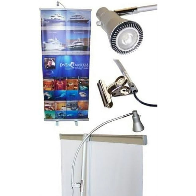 Banner Stand Light - LED Clip On For Retractable Roll Up Banner ...