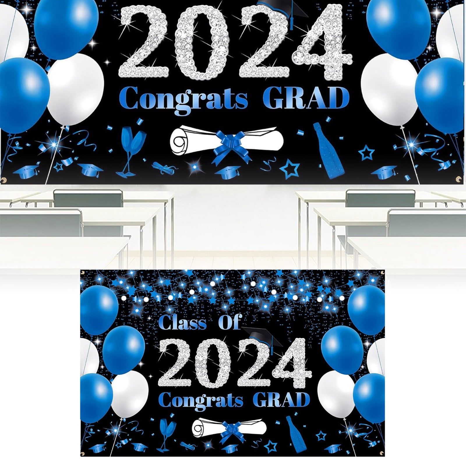 Banner flags 2024 Graduation party decorations Memories And Attention ...