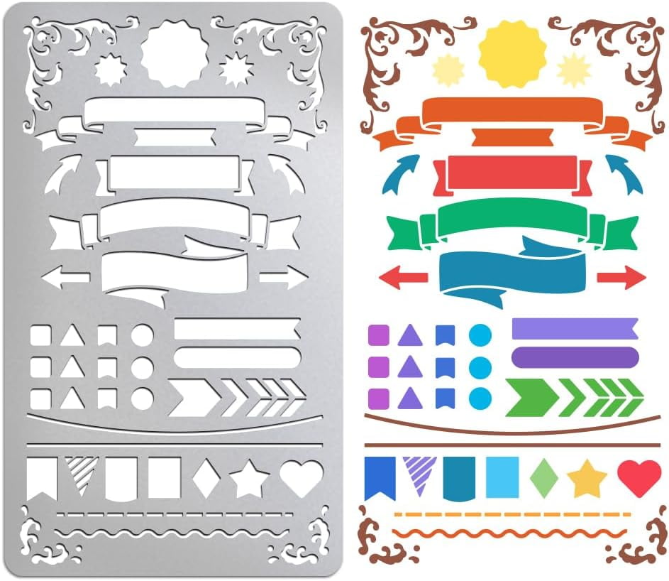 Banners Icons Metal Stencils for Wood Burning Stainless Steel Bubbles ...