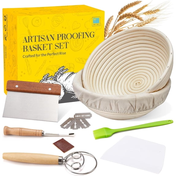 Banneton Bread Proofing Basket Banneton Basket Set Sourdough Proofing ...