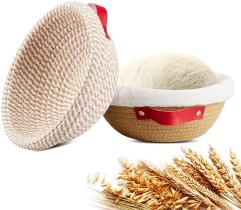 Banneton Bread Proofing Basket - Cotton Banneton Basket Set of 2 ...