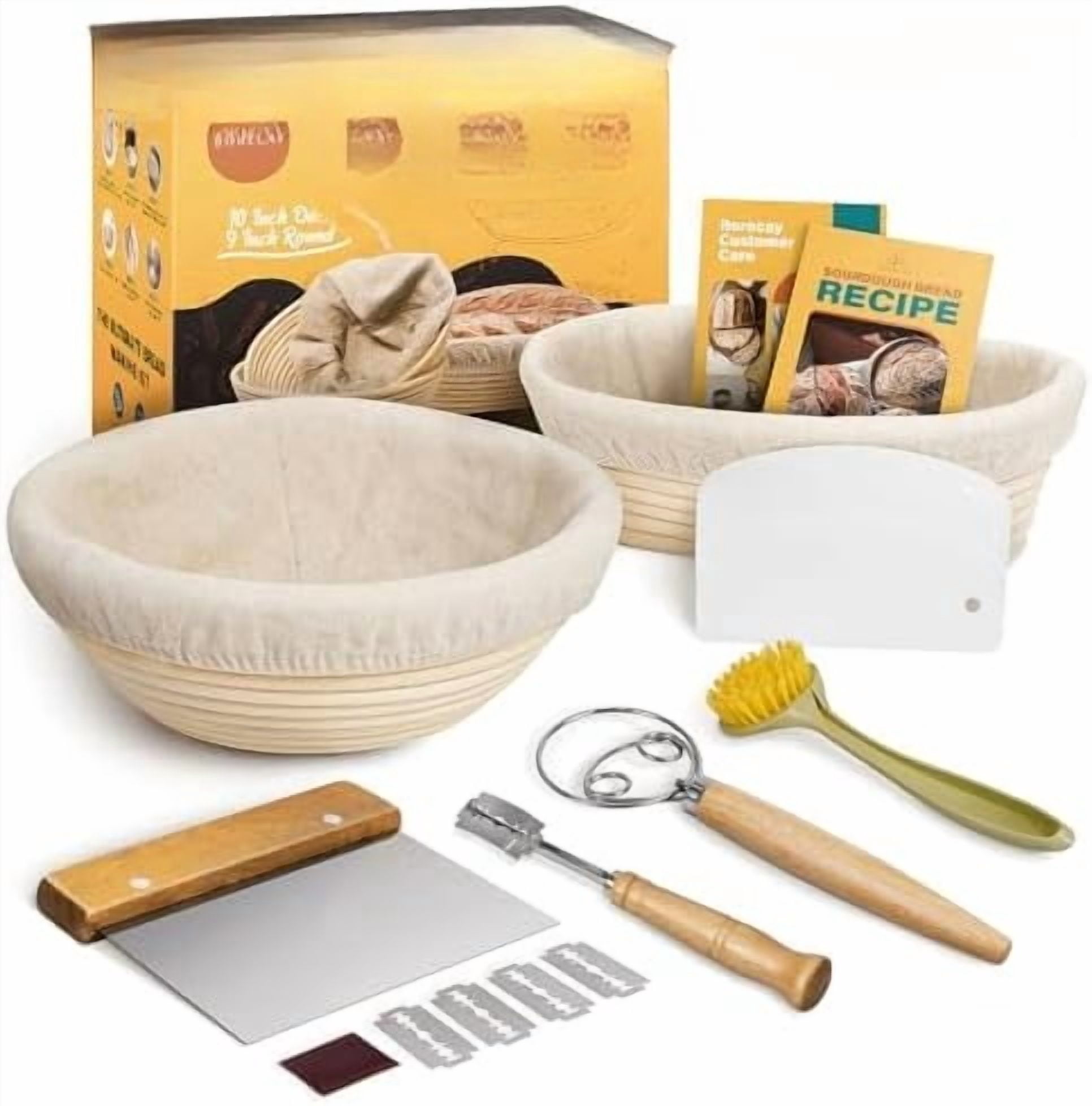 Banneton Bread Proofing Basket Sourdough Bread Baking Supplies, 9 Inch ...