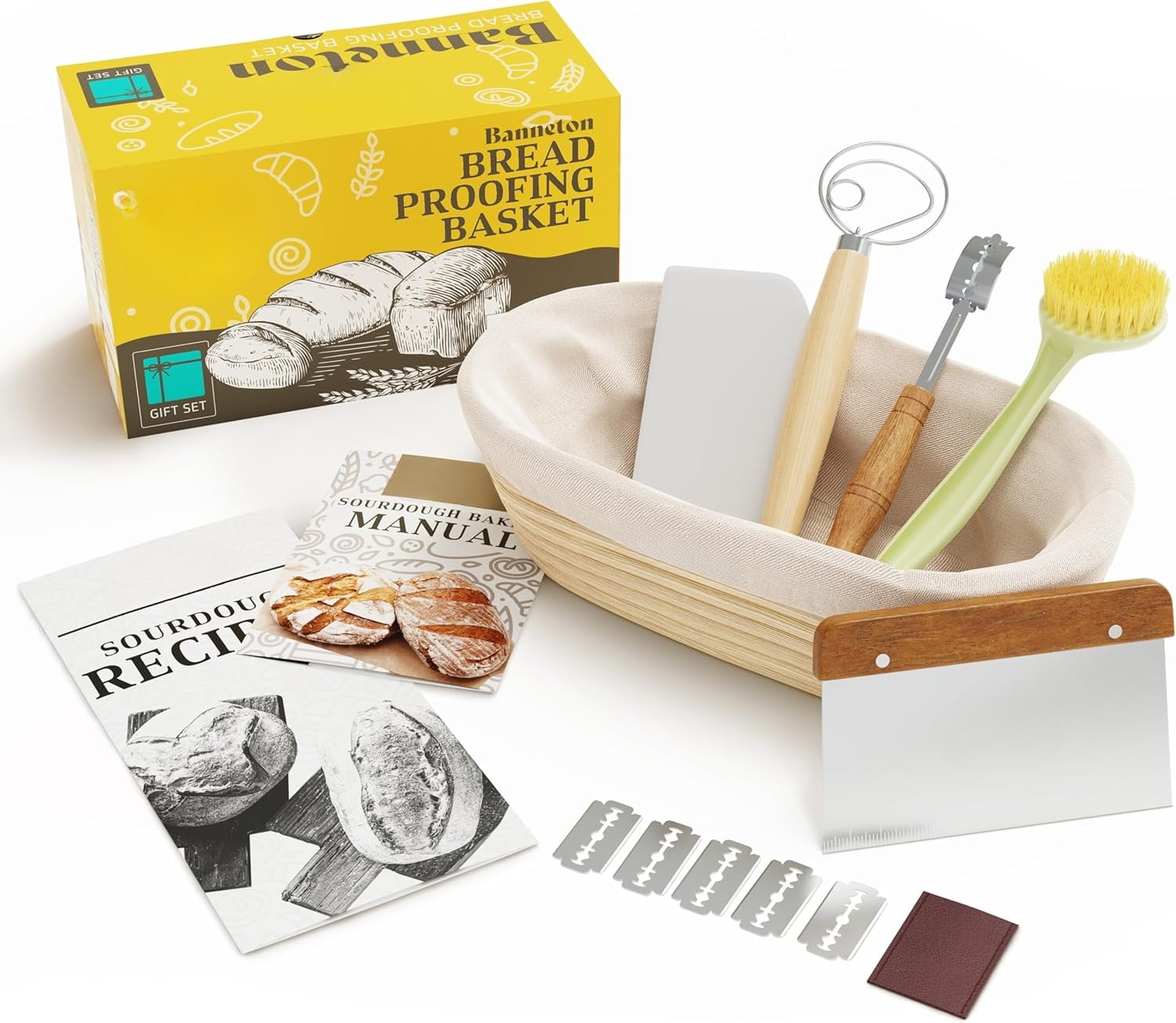 Banneton Bread Proofing Basket, Sourdough Bread Baking Supplies, Round ...