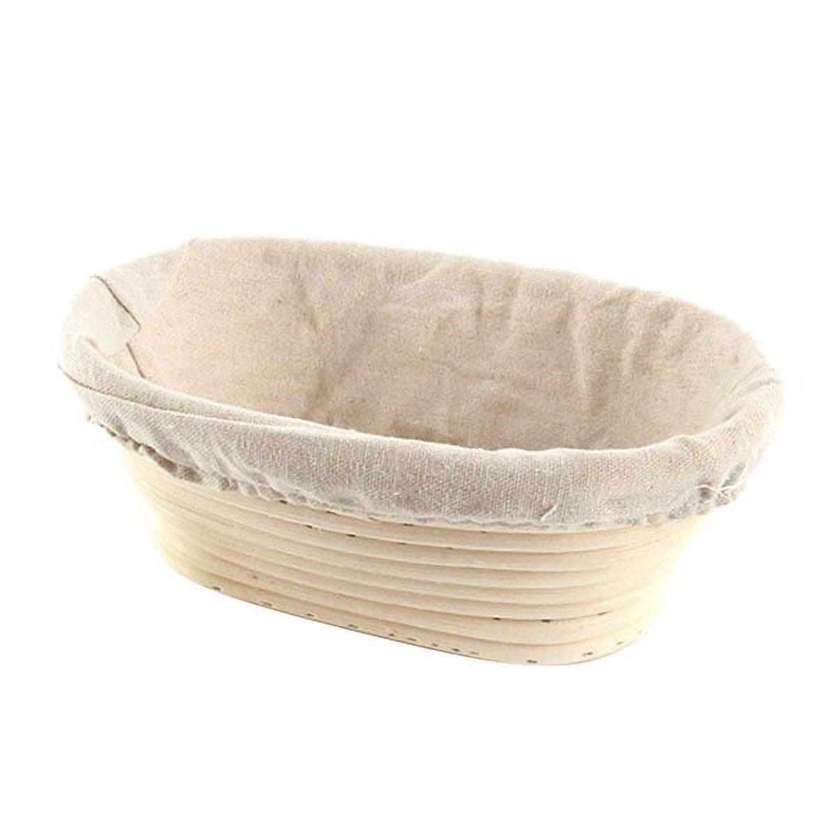 Banneton Bread Proofing Basket with Liner Oval Rattan Basket Sourdough ...