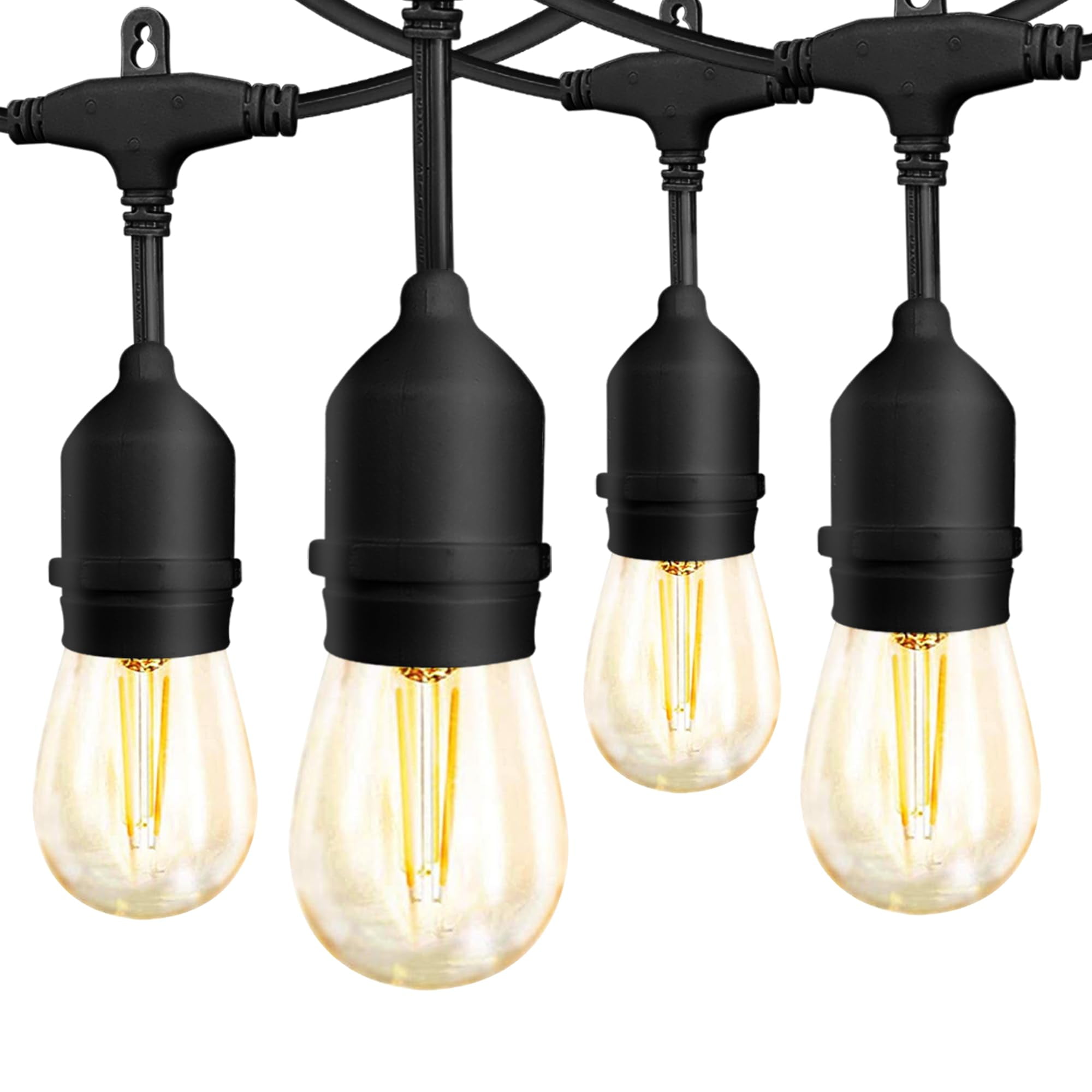 Banord Outdoor String Lights, 48FT Waterproof Patio Lights with 2W ...