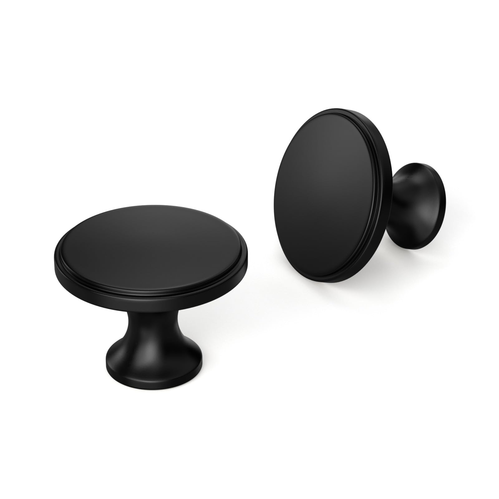 Banqin 20 Pack Black Cabinet Knobs - Black Dresser Knobs Single Hole ...