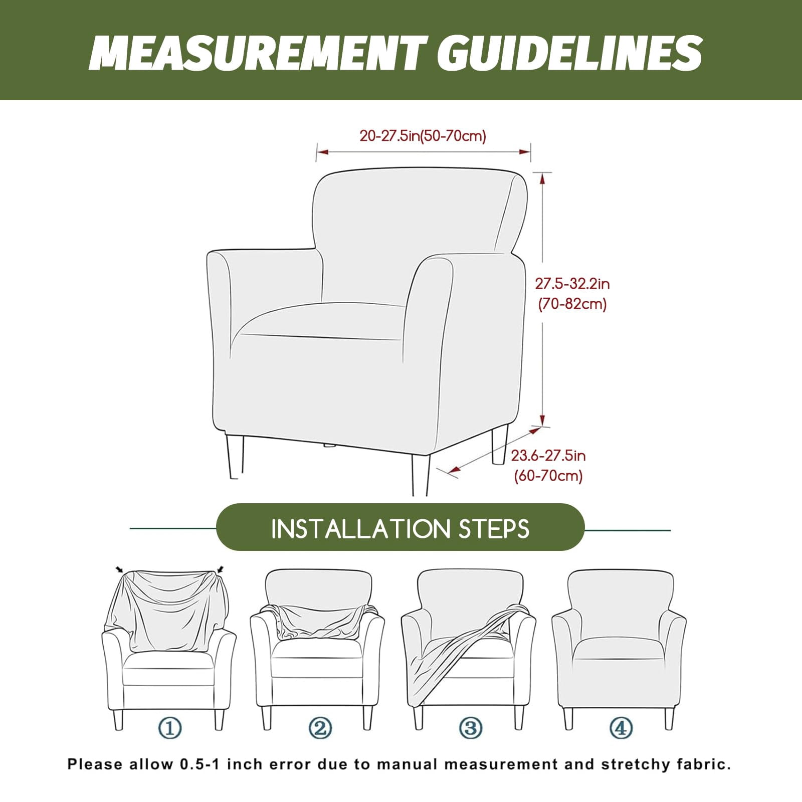 Banquet Armchair Slipcover Chair Covers With Arms Stretch Club Soft ...