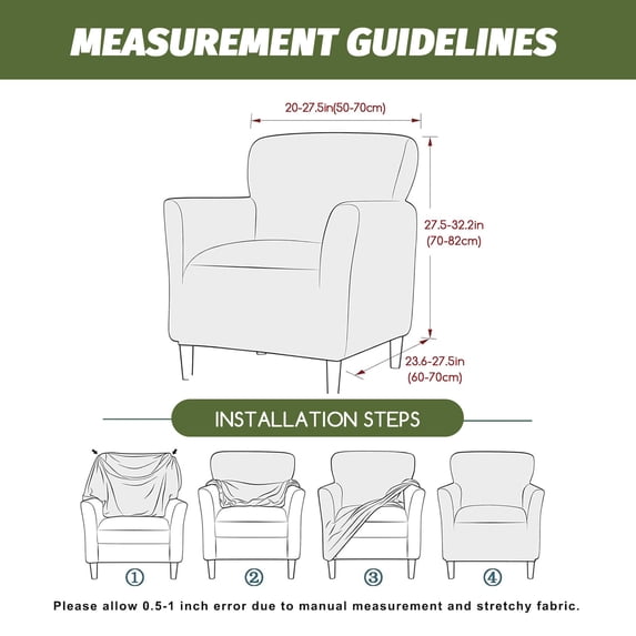 Banquet Armchair Slipcover Chair Covers With Arms Stretch Club Soft ...