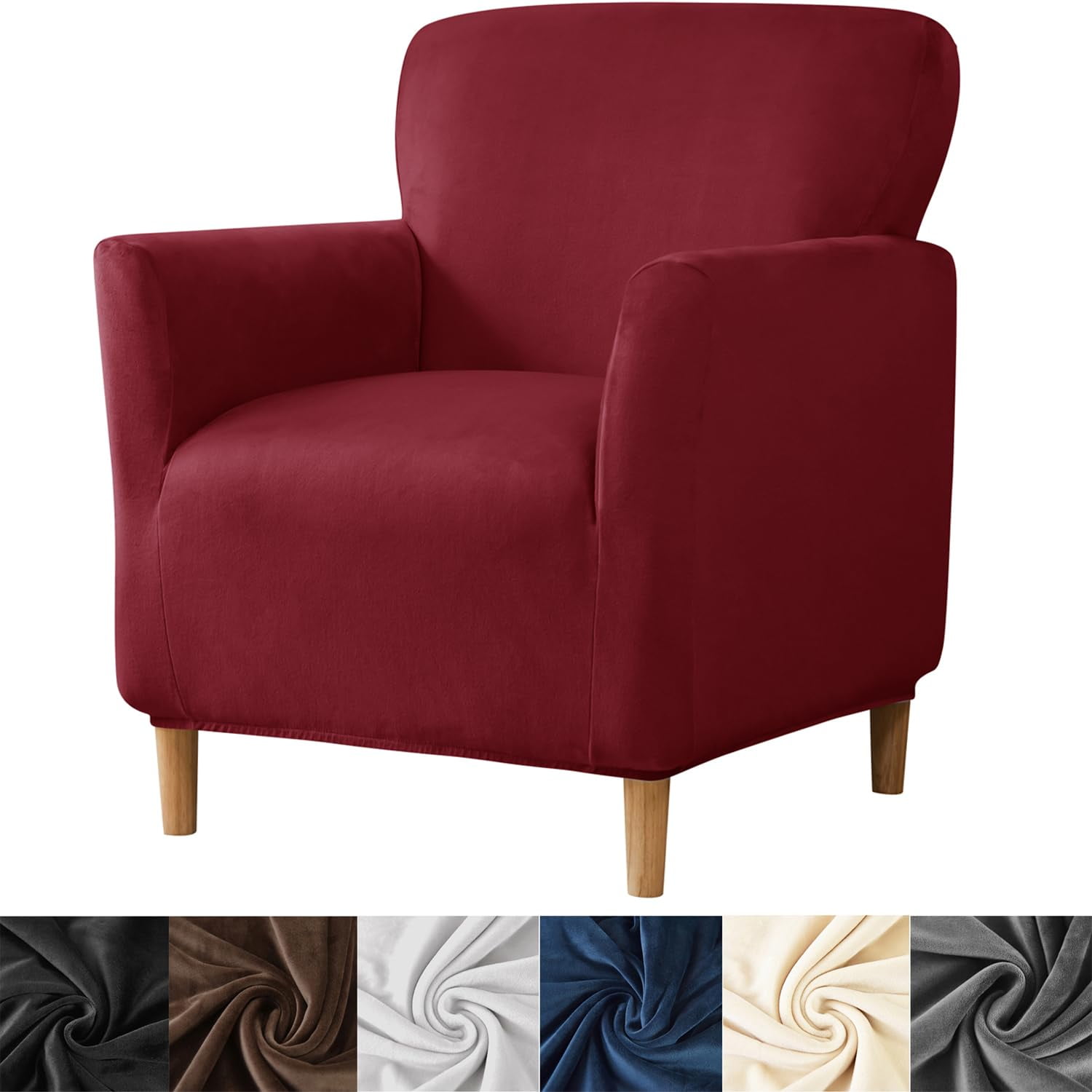 Banquet Armchair Slipcover,Stretch Velvet Armchair Cover Soft Chair ...