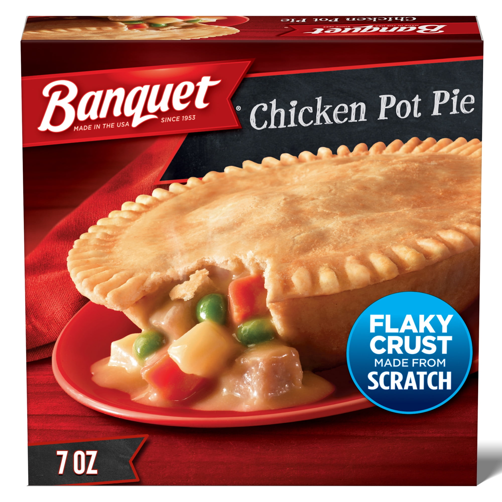 Banquet Chicken Pot Pie, Frozen Pot Pie Dinner, 7 oz (frozen) - Walmart.com