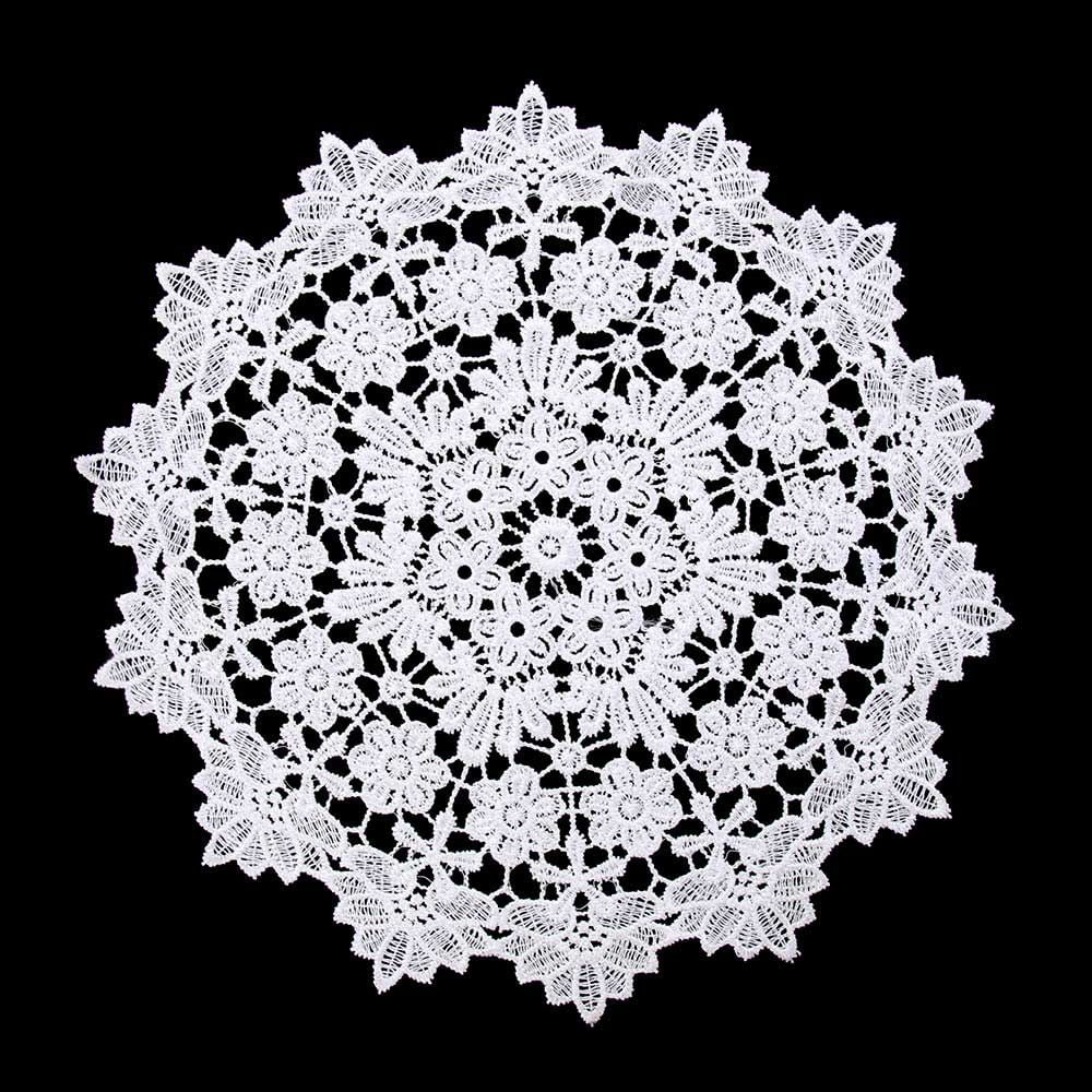 Banquet Decor Round Shape Wedding Doily Cotton Napkin Coasters for ...