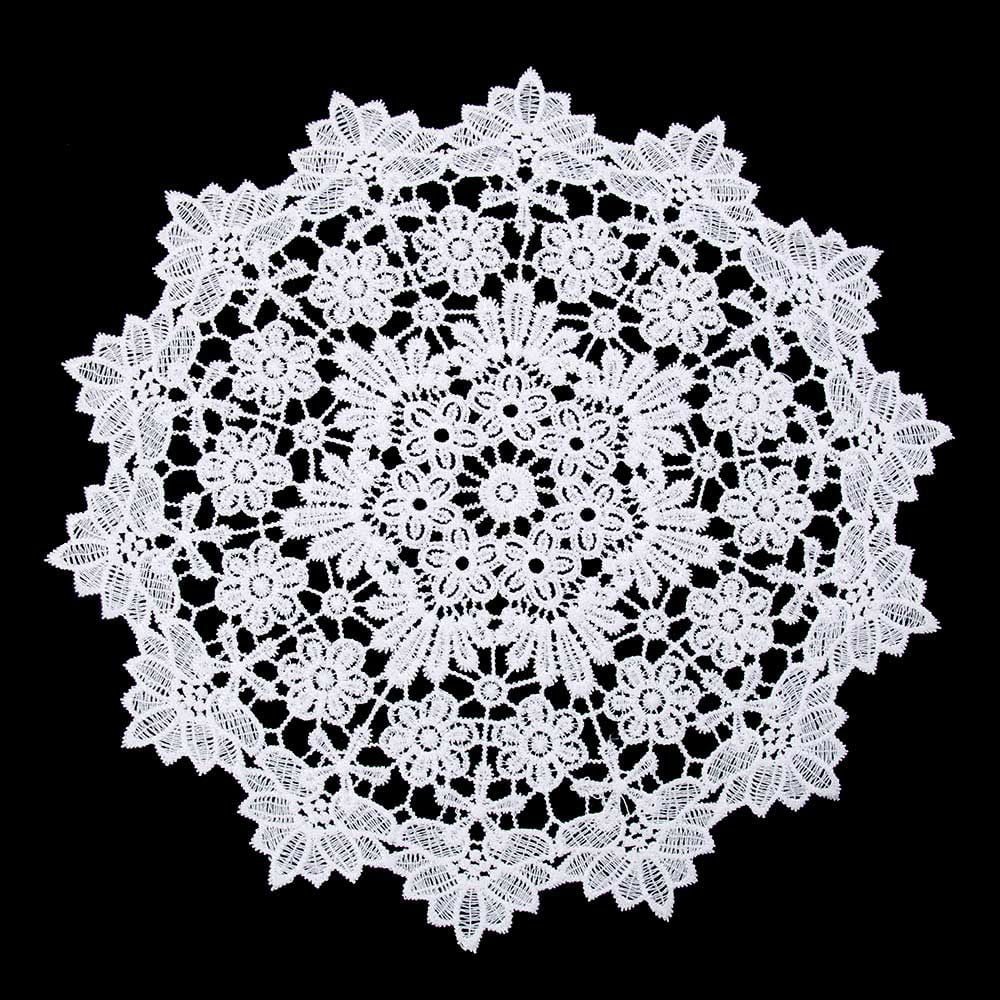 Banquet Decor Round Shape Wedding Doily Cotton Napkin Coasters for ...