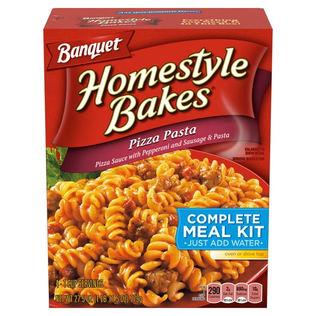Banquet Homestyle Bakes Pizza Pasta, Meal Kit, 27.5 oz - Walmart.com