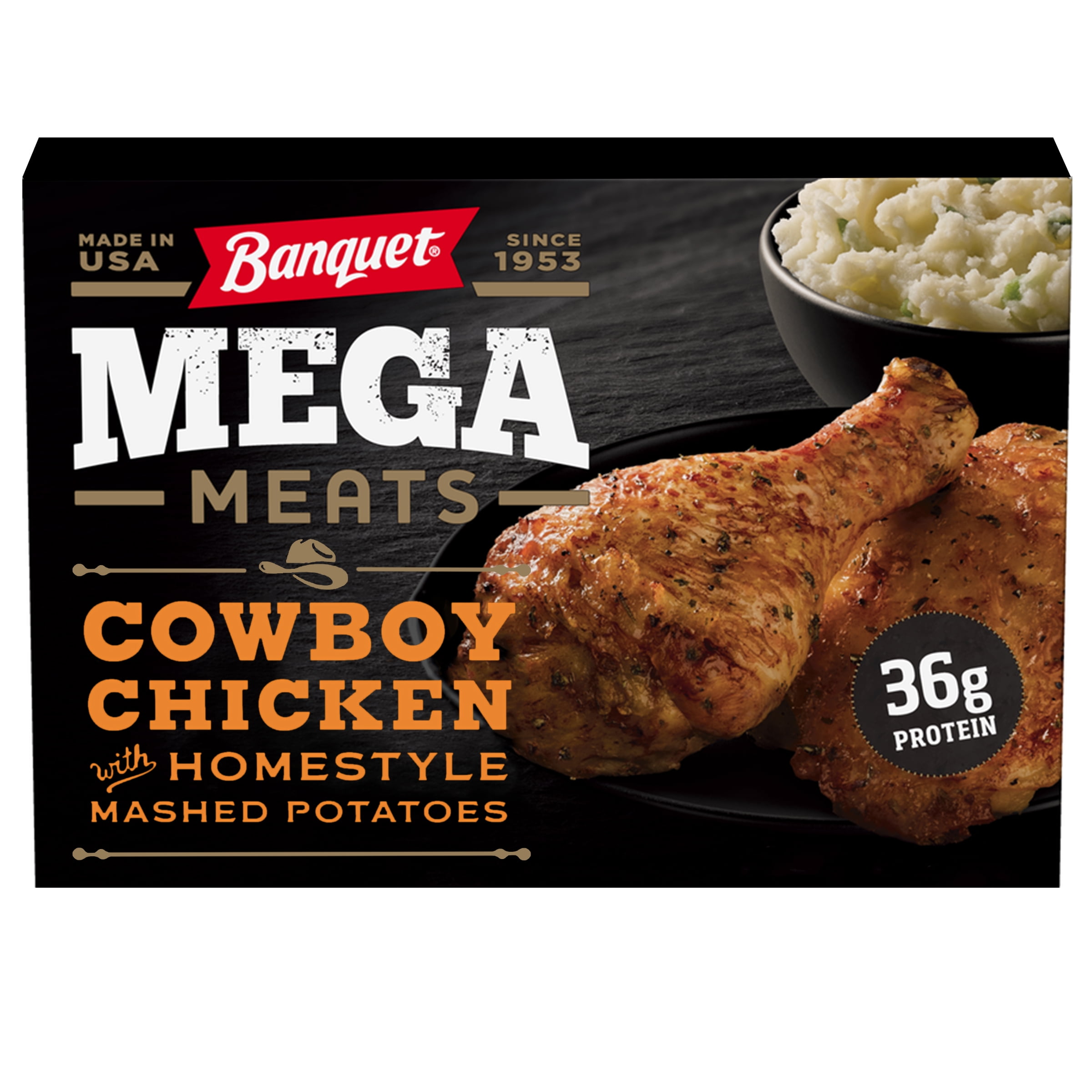 Banquet Mega Meats Cowboy Chicken Recipe with Homestyle Mashed Potatoes ...