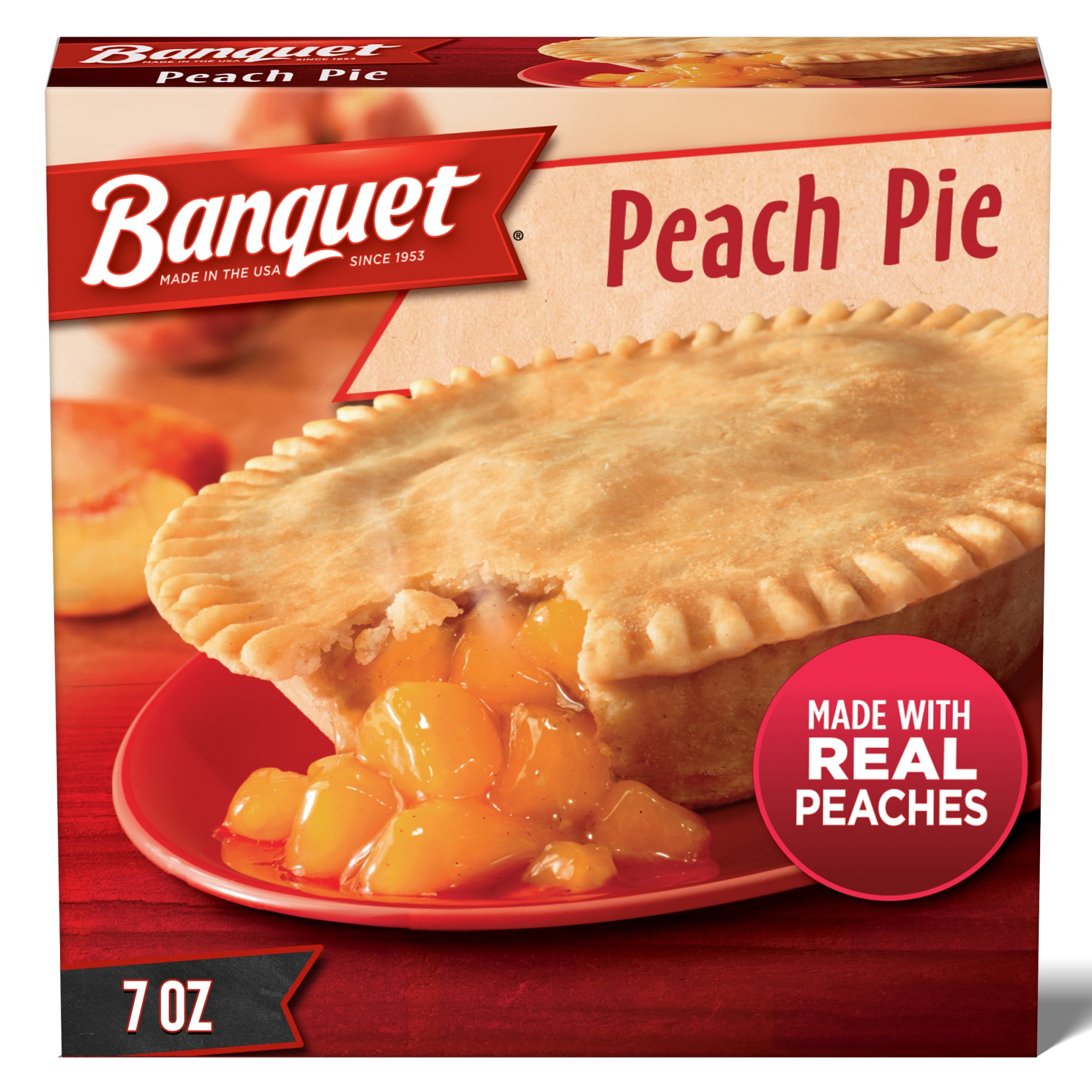 Banquet Peach Pie, Frozen Dessert, 7 oz. - Walmart.com