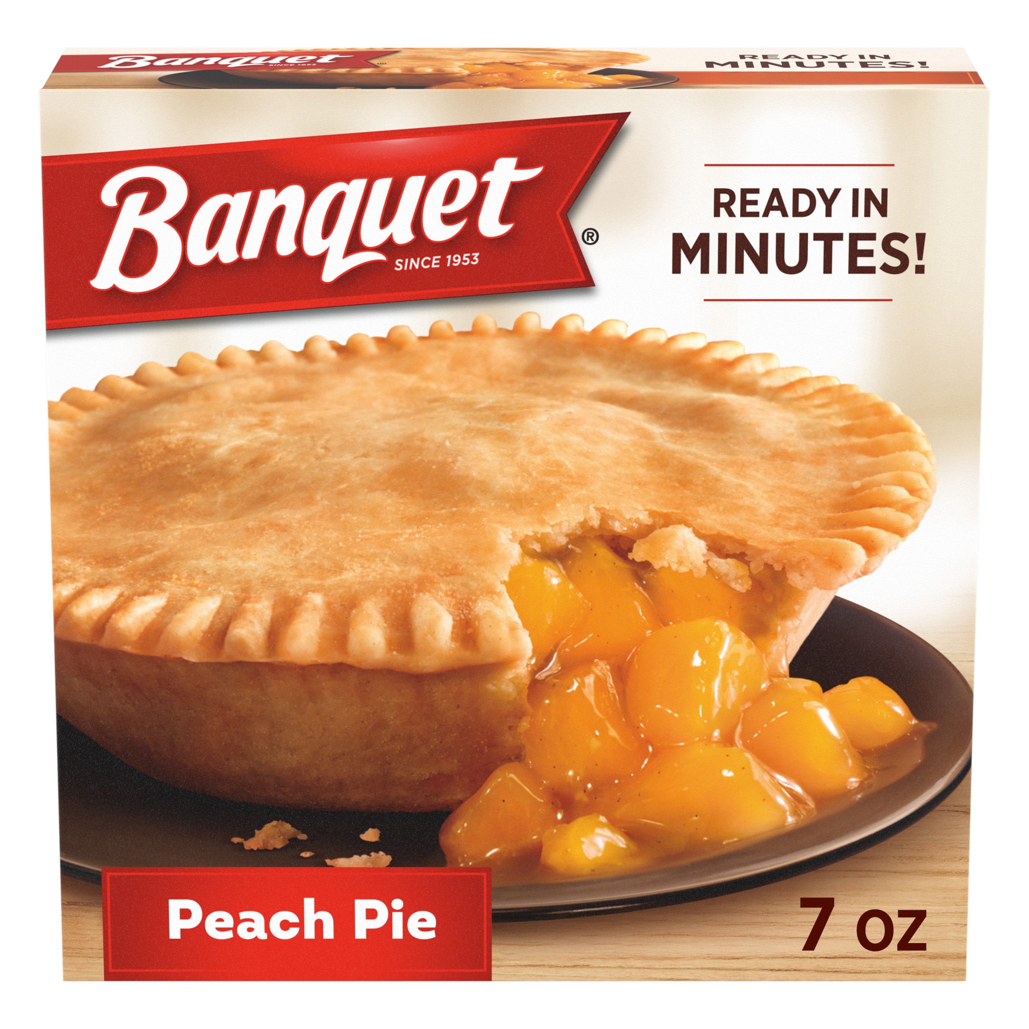 Banquet Peach Pie, Frozen Dessert, 7 oz. - Walmart.com