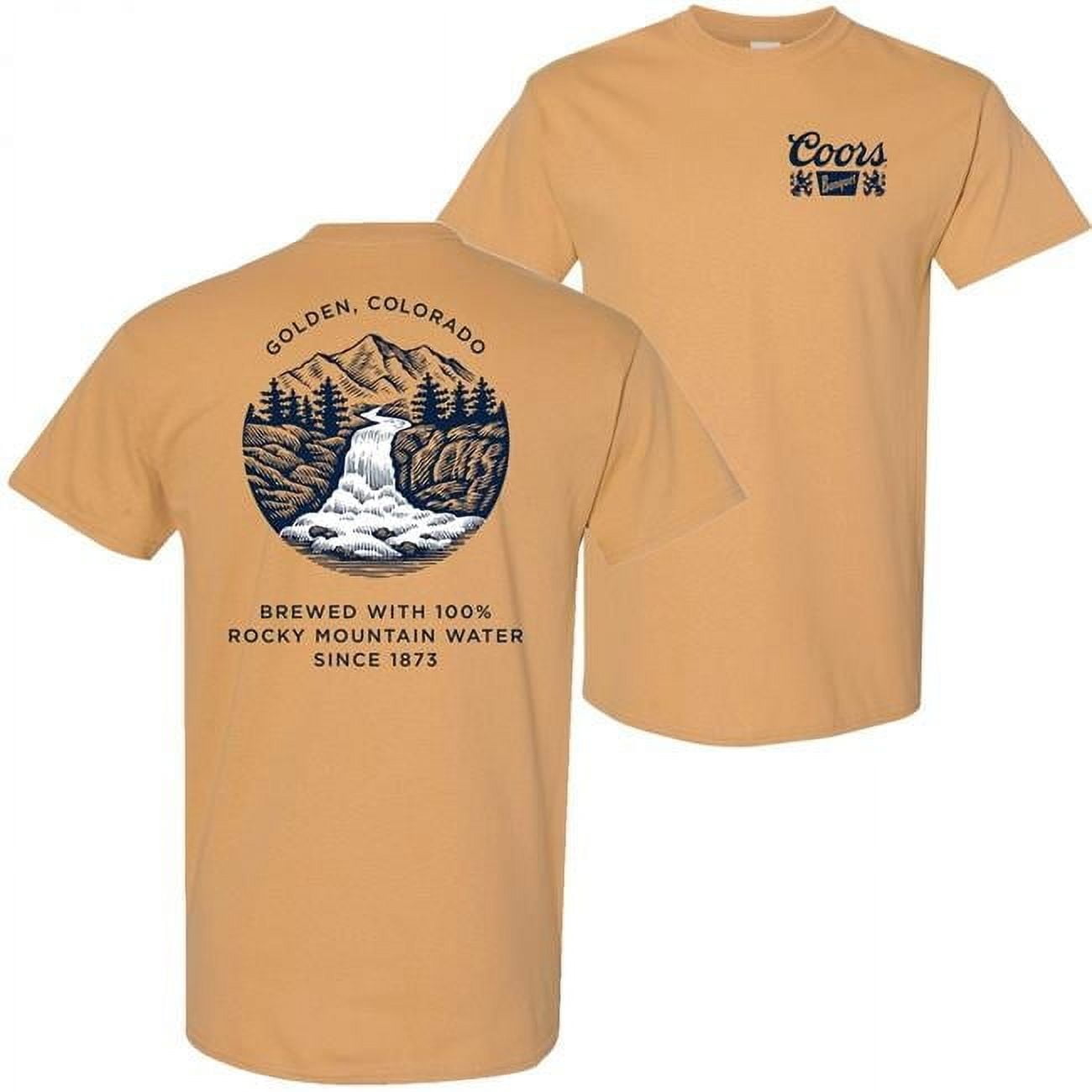 Banquet Waterfalls Front & Back Print Gold Colorway T-Shirt - 2XL ...