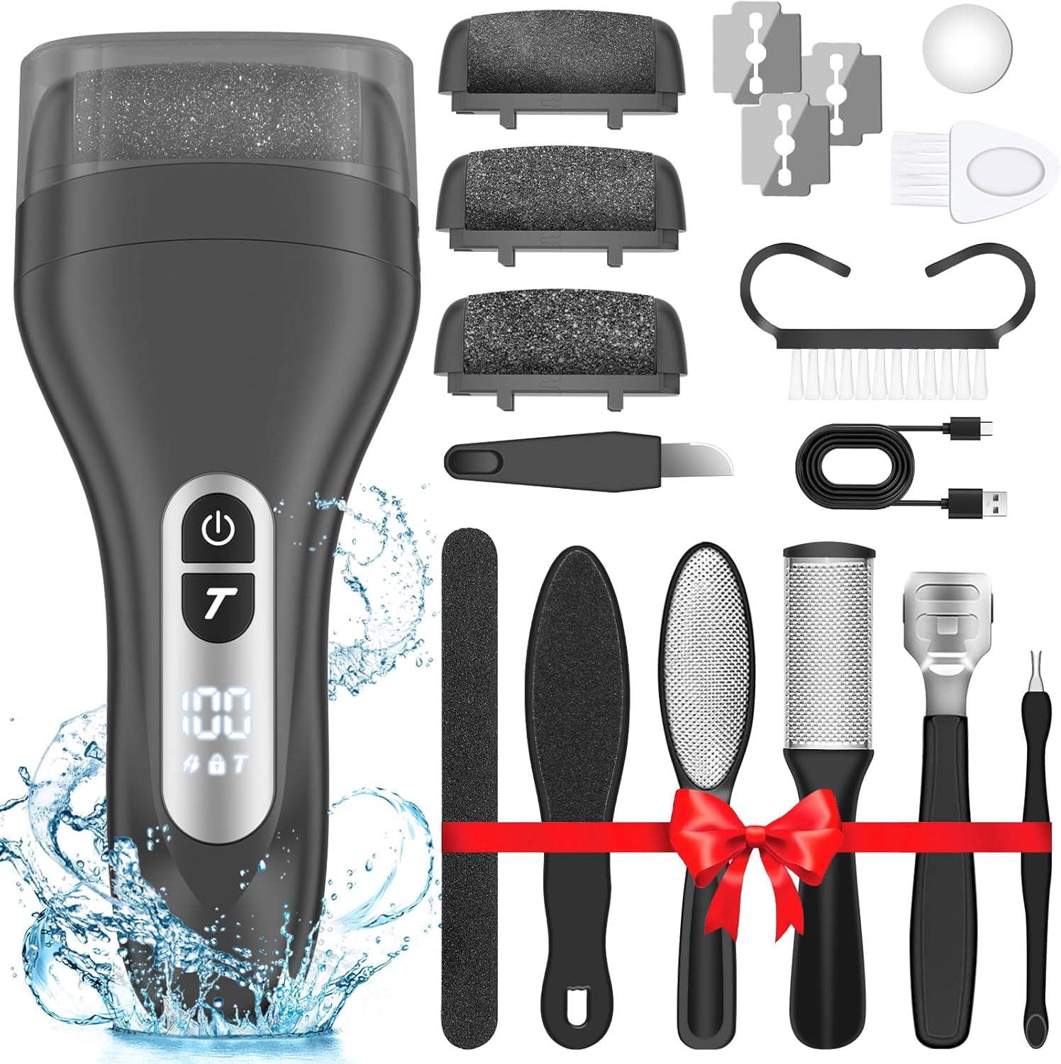 Banral Electric Foot Callus Remover for Feet, Rechargeable Pedicure ...