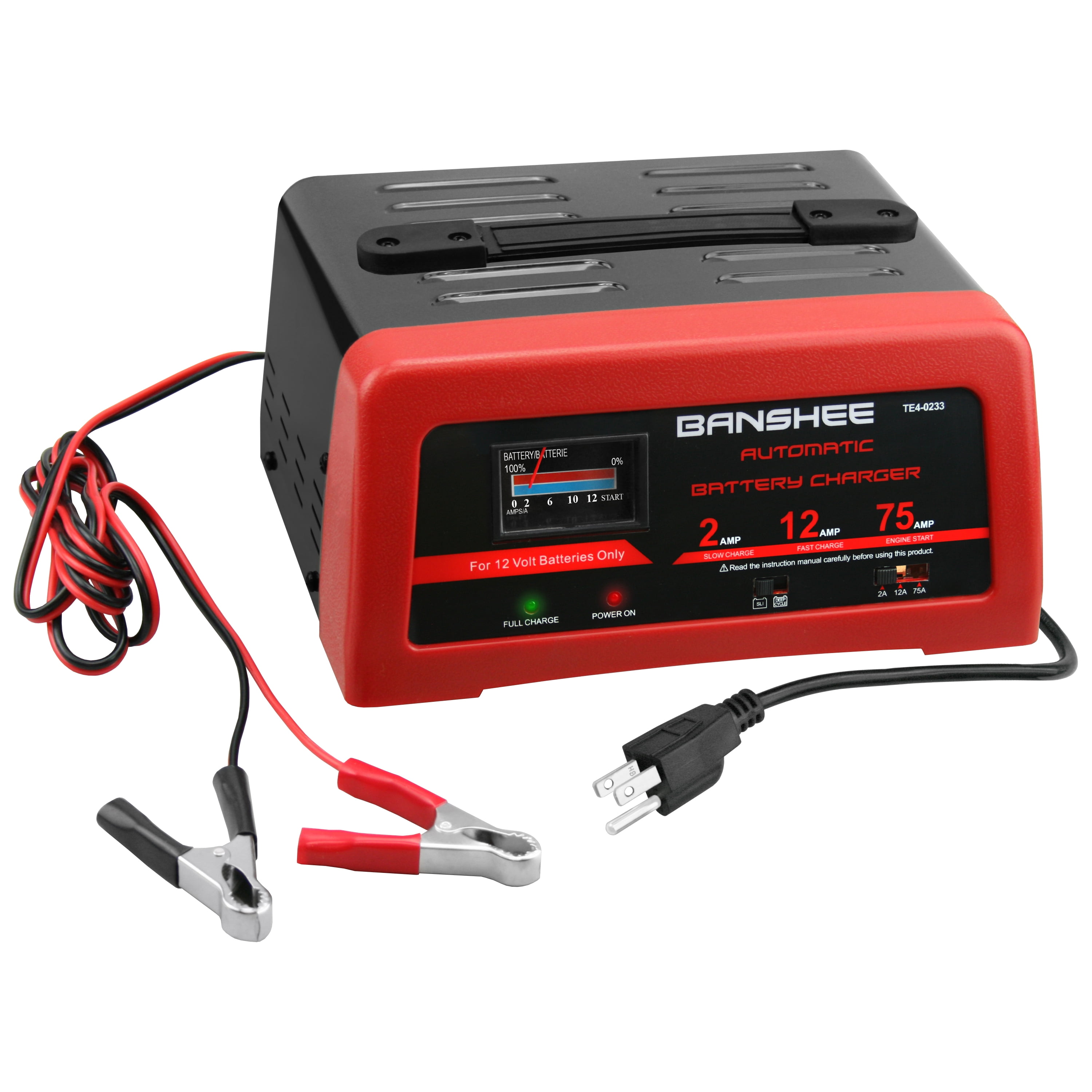 Banshee 2A, 12A, 75A Battery Charger / Maintainer / Engine Starter for ...