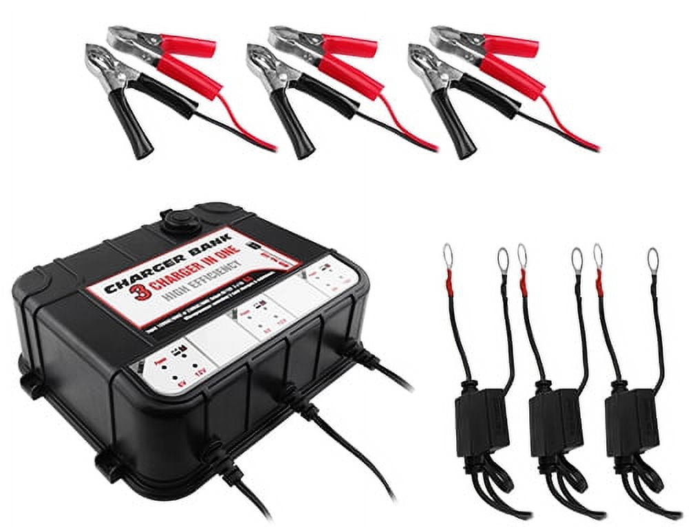 Banshee 3 Bay 6/12V 2A Dual Bank On-Board Maintainer Charger for Auto & Marine Battery - Walmart.com