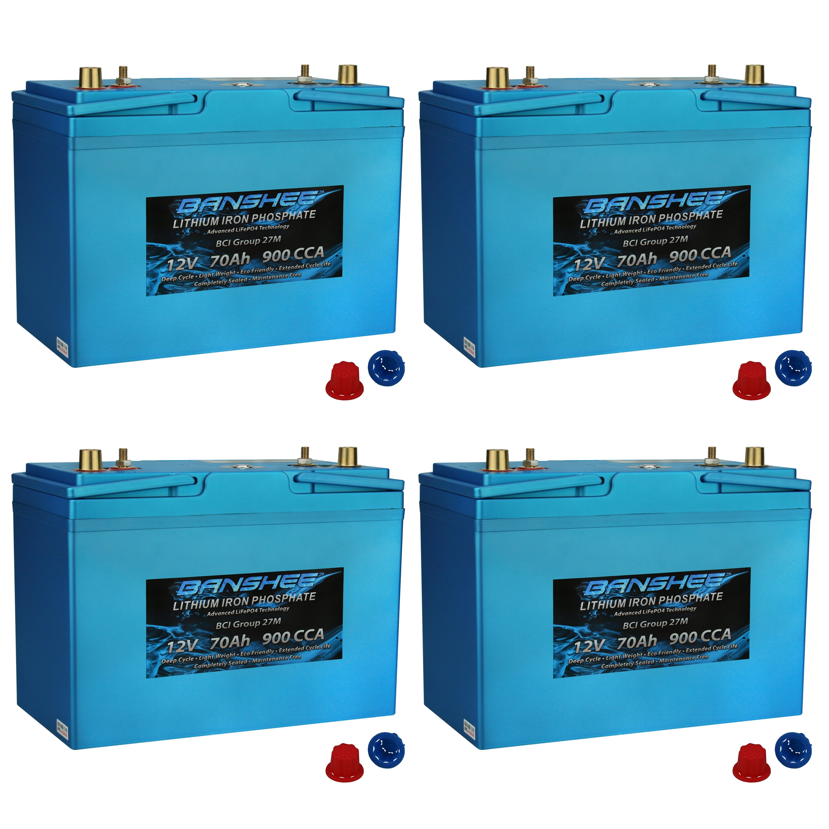 Banshee 48V Lithium Deep Cycle Marine Battery Group 27 - 4 Pack ...