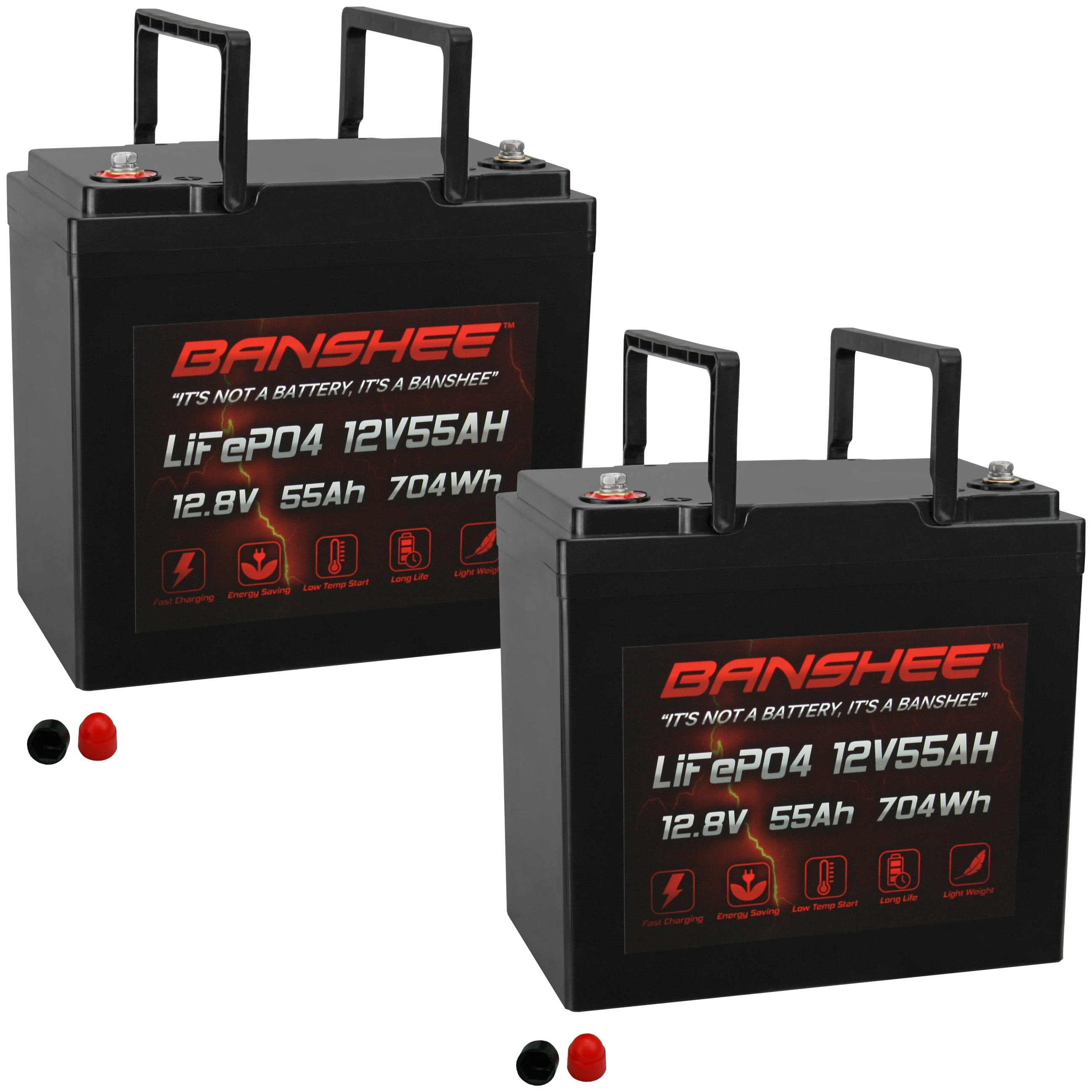 Banshee Battery 12V 55AH Lithium LiFePO4 Deep Cycle Replacement Battery Compatible with ...