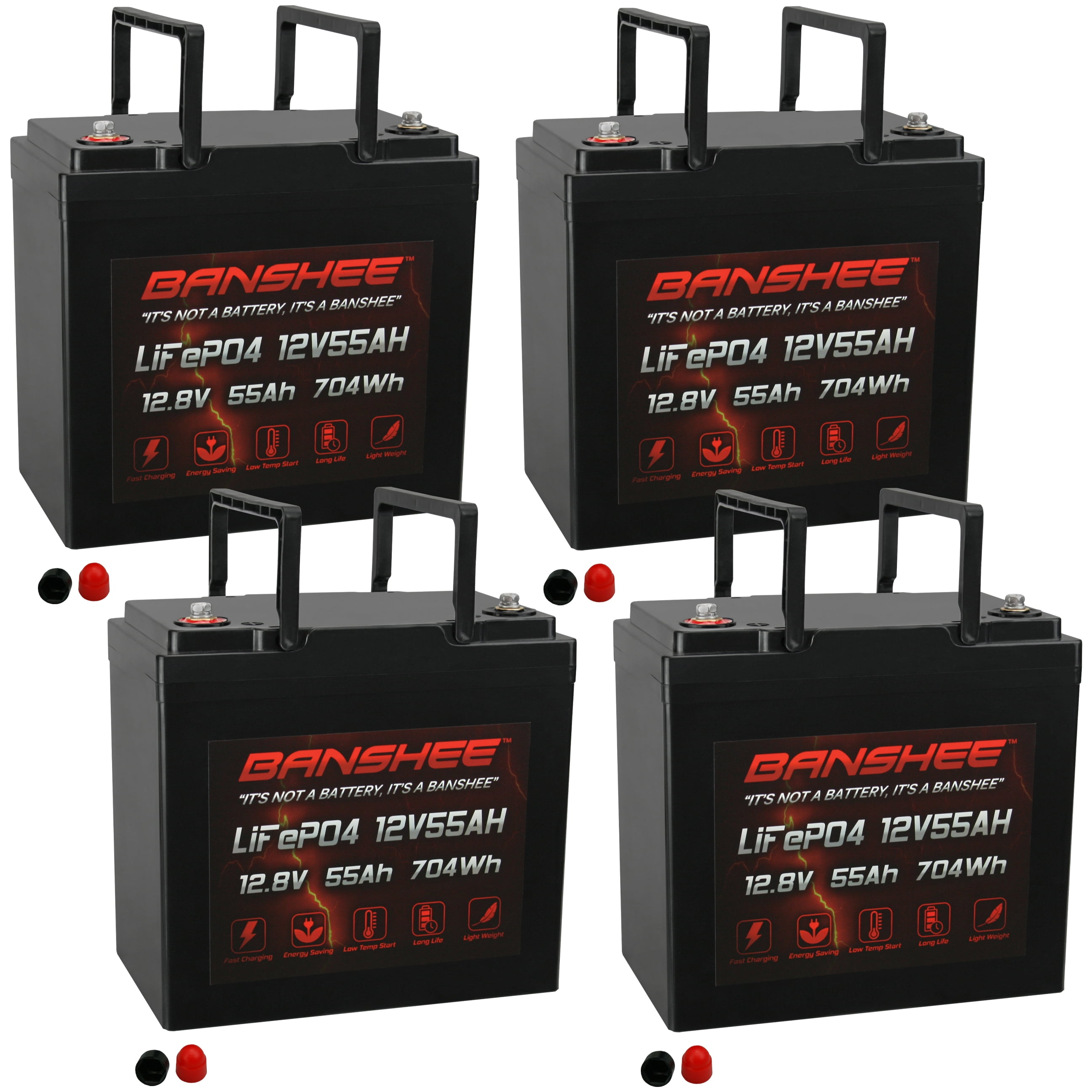 Banshee Battery 12V 55AH Lithium LiFePO4 Deep Cycle Replacement Battery Compatible with Quickie ...