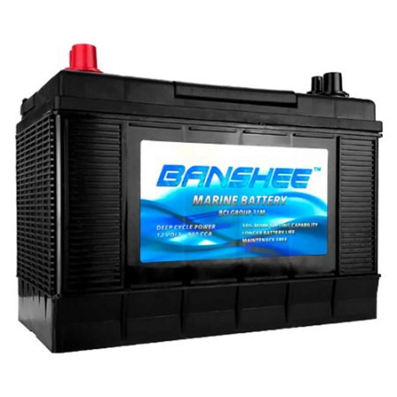 Banshee 31M Deep-Cycle Marine Battery, Maintenance Free, Cranking Power ...