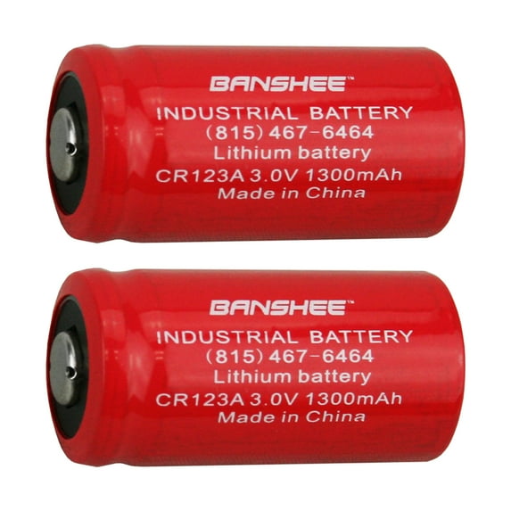 Banshee Replaces 16340 CR123A LR123A 3.0V 1300mAh Rechargeable Li-Ion ...