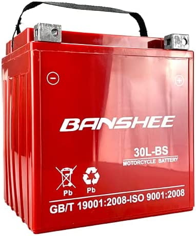 Banshee YTX30L-BS Battery Replacement YIX30L Motorcycle Battery ...