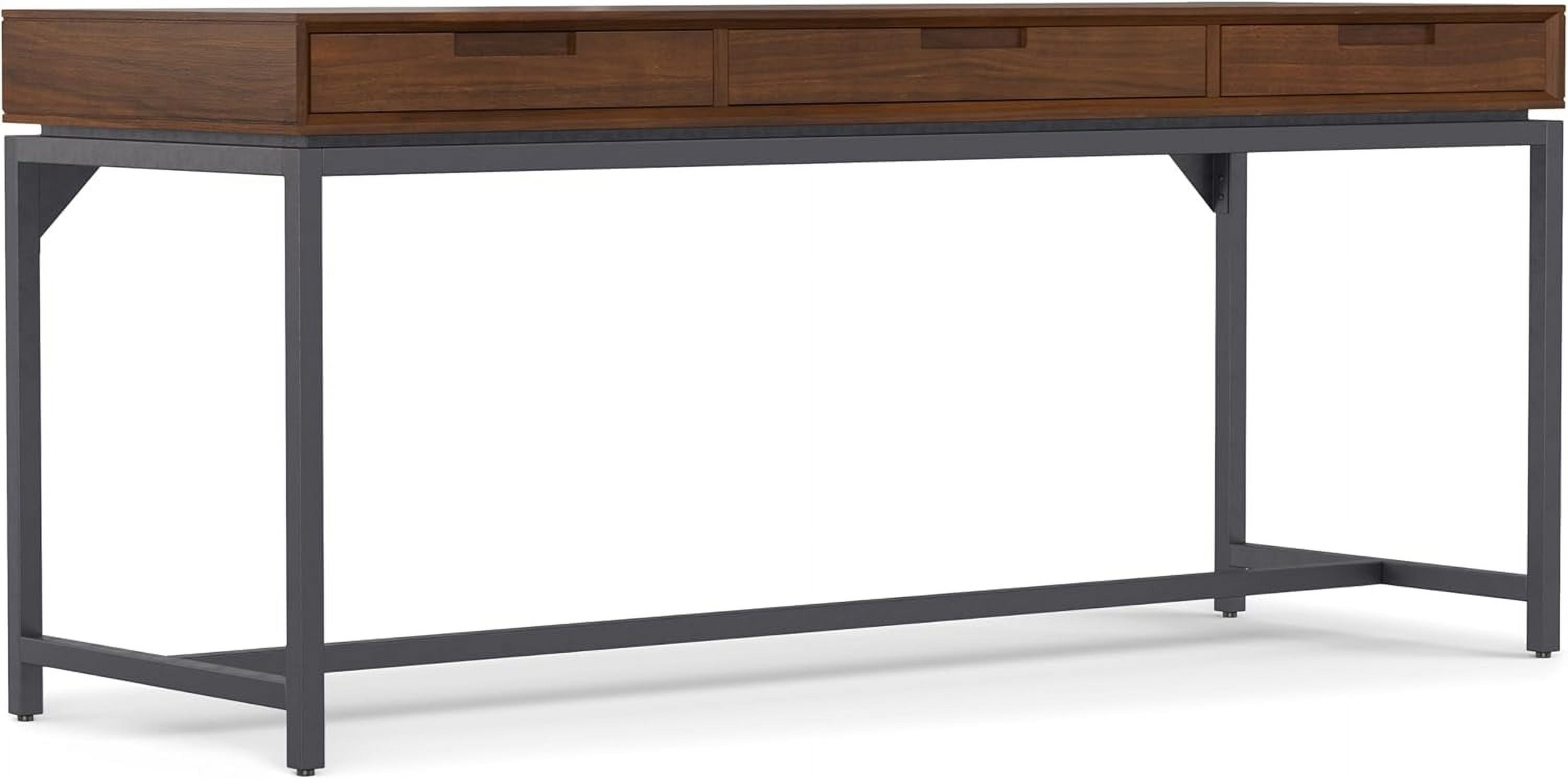 Banting SOLID WALNUT WOOD Industrial 72 Inch Wide Desk, For the Office ...