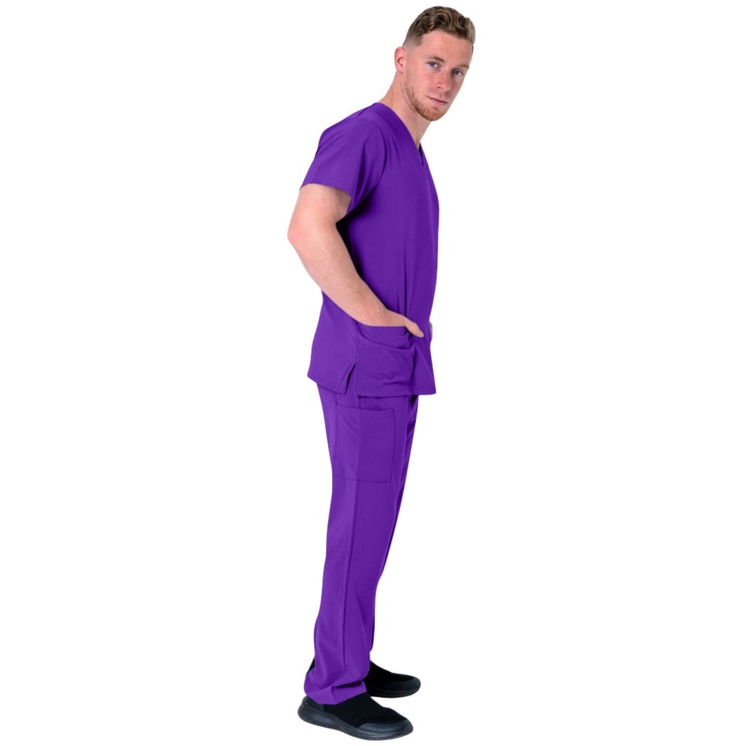 Banu Unisex Scrubs Set - 7 Pocket Medical Scrubs for Women and Men ...