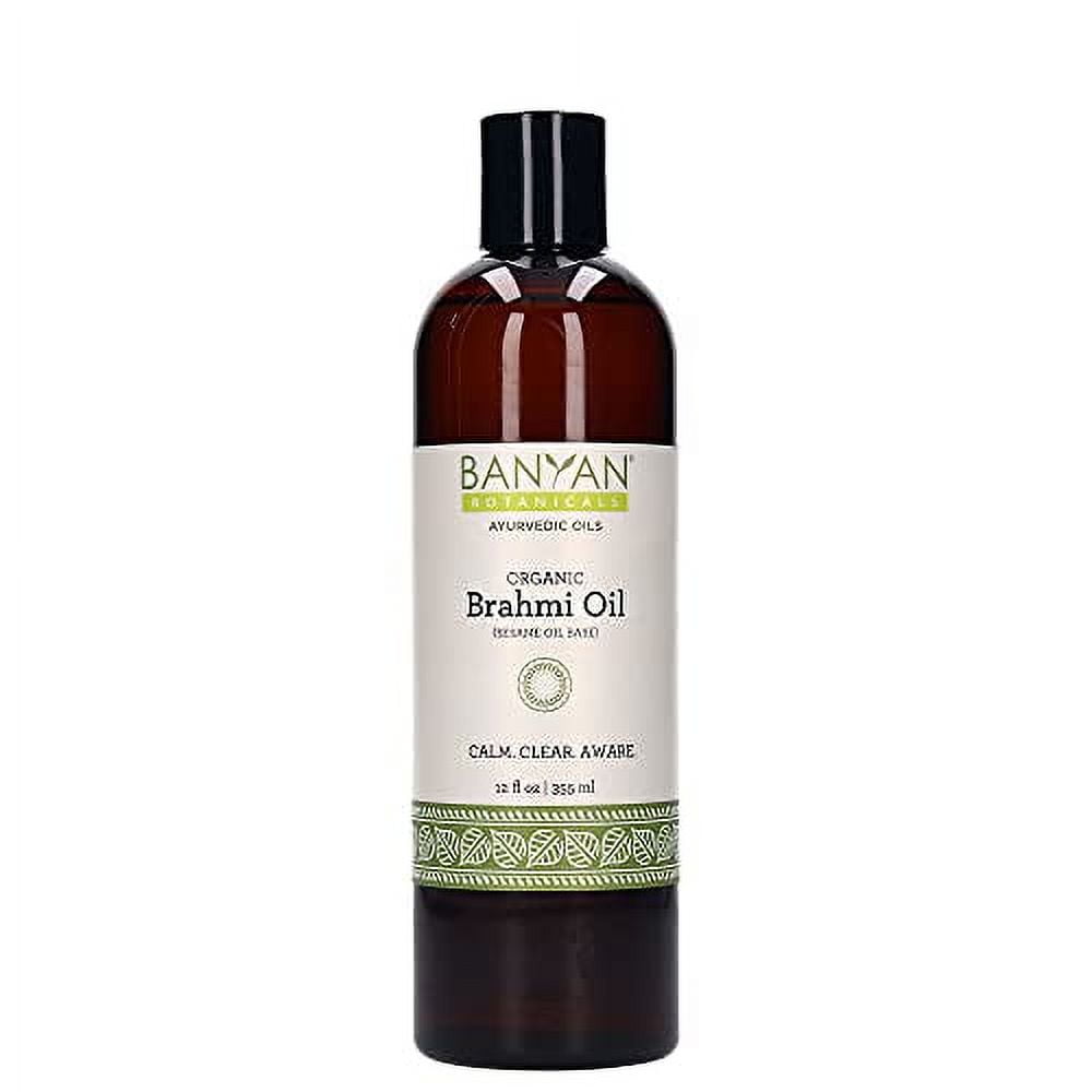 Banyan Botanicals Brahmi Oil with Sesame Oil Base - 12 oz - USDA ...