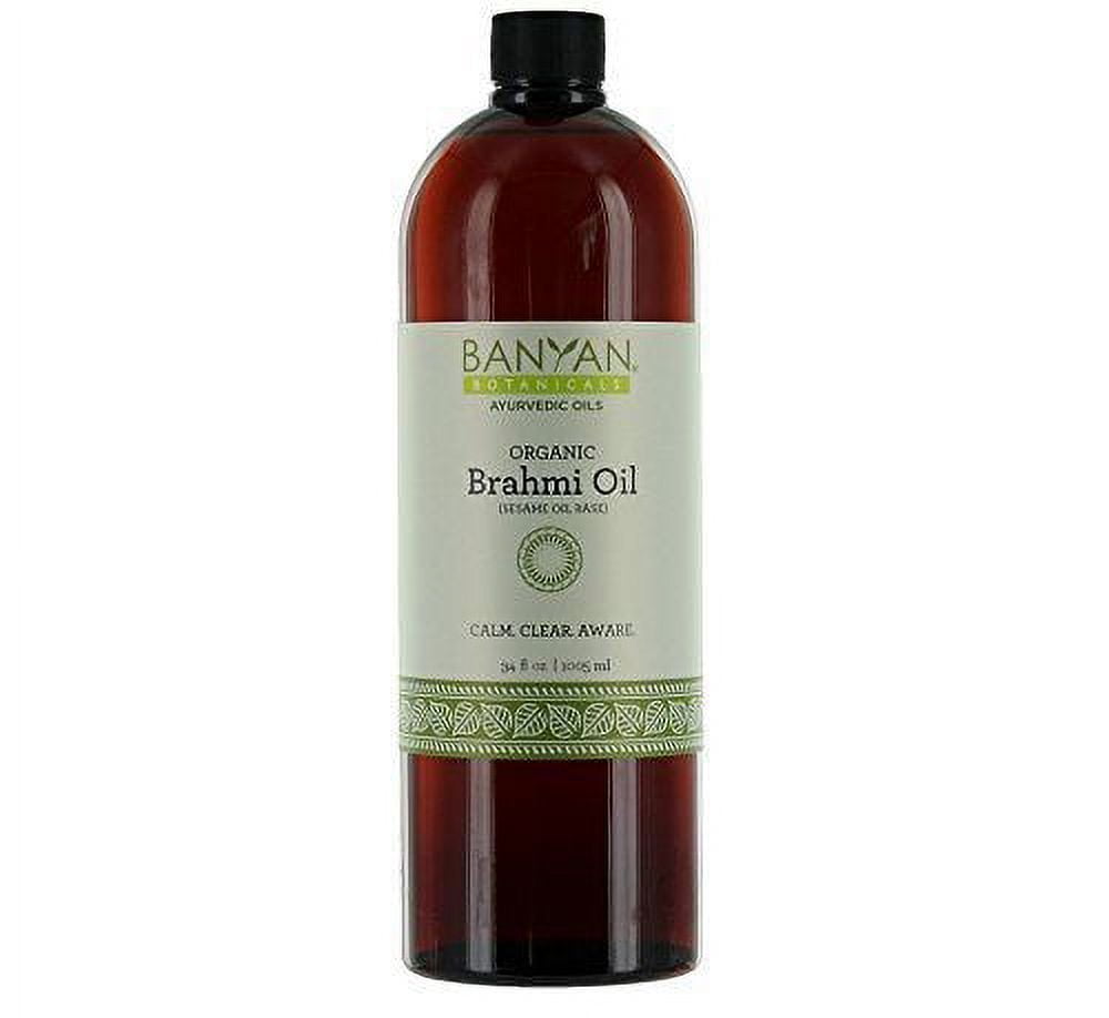 Banyan Botanicals Brahmi Oil, Sesame - Certified Organic, 34 oz - Calm ...