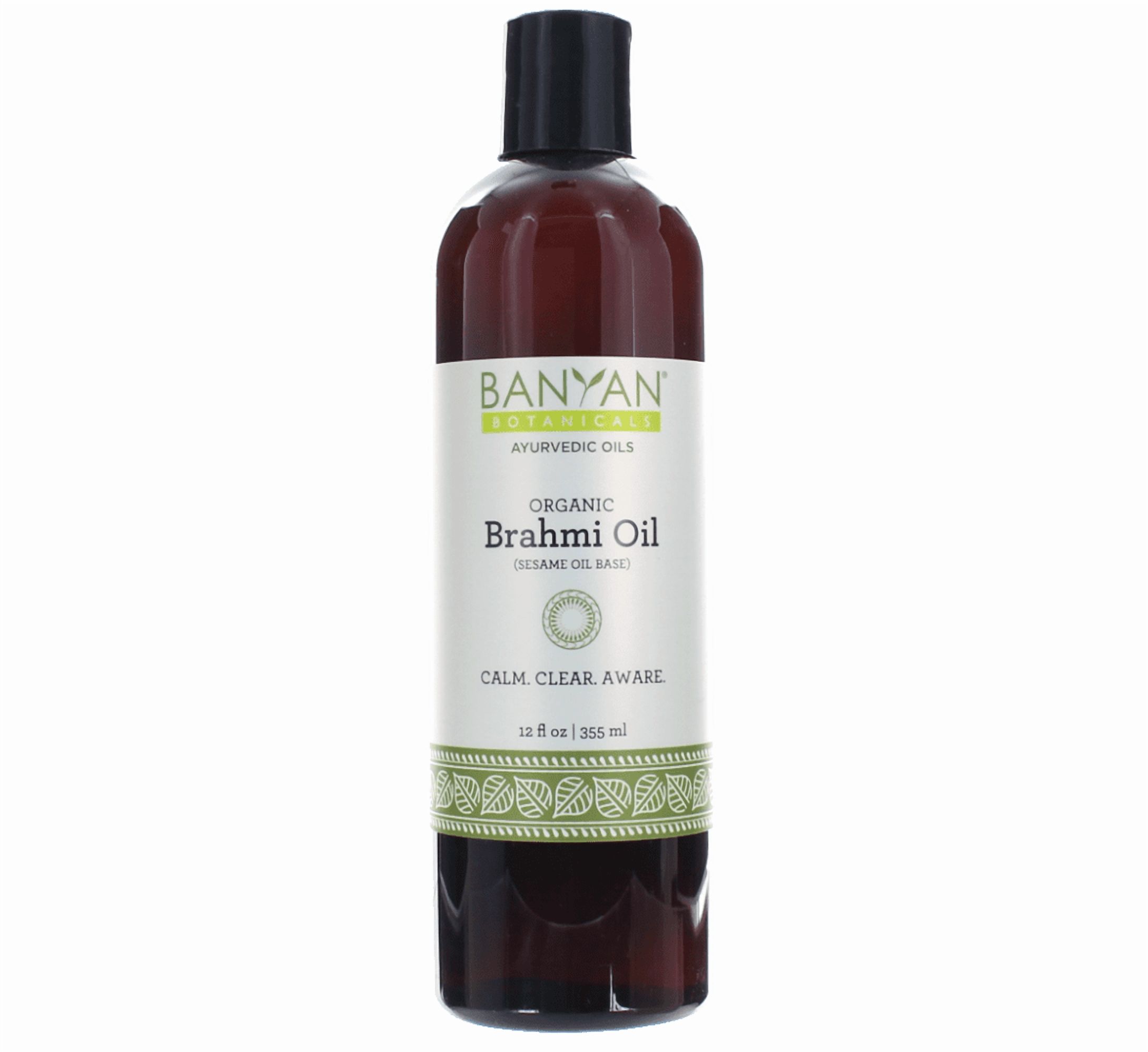 Banyan Botanicals Brahmi Oil with Sesame Oil Base - 12 oz - USDA ...