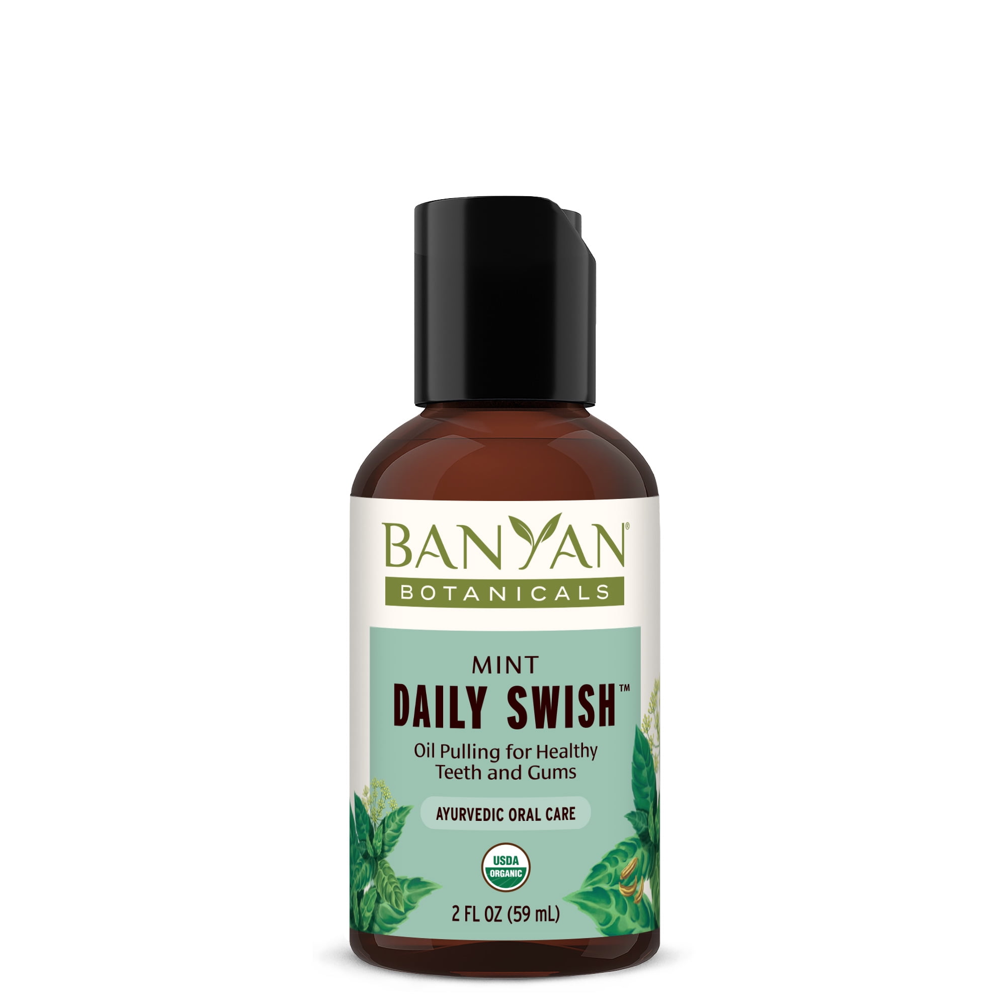 Banyan Botanicals Mint Daily Swish – Organic Ayurvedic Pulling Oil with ...