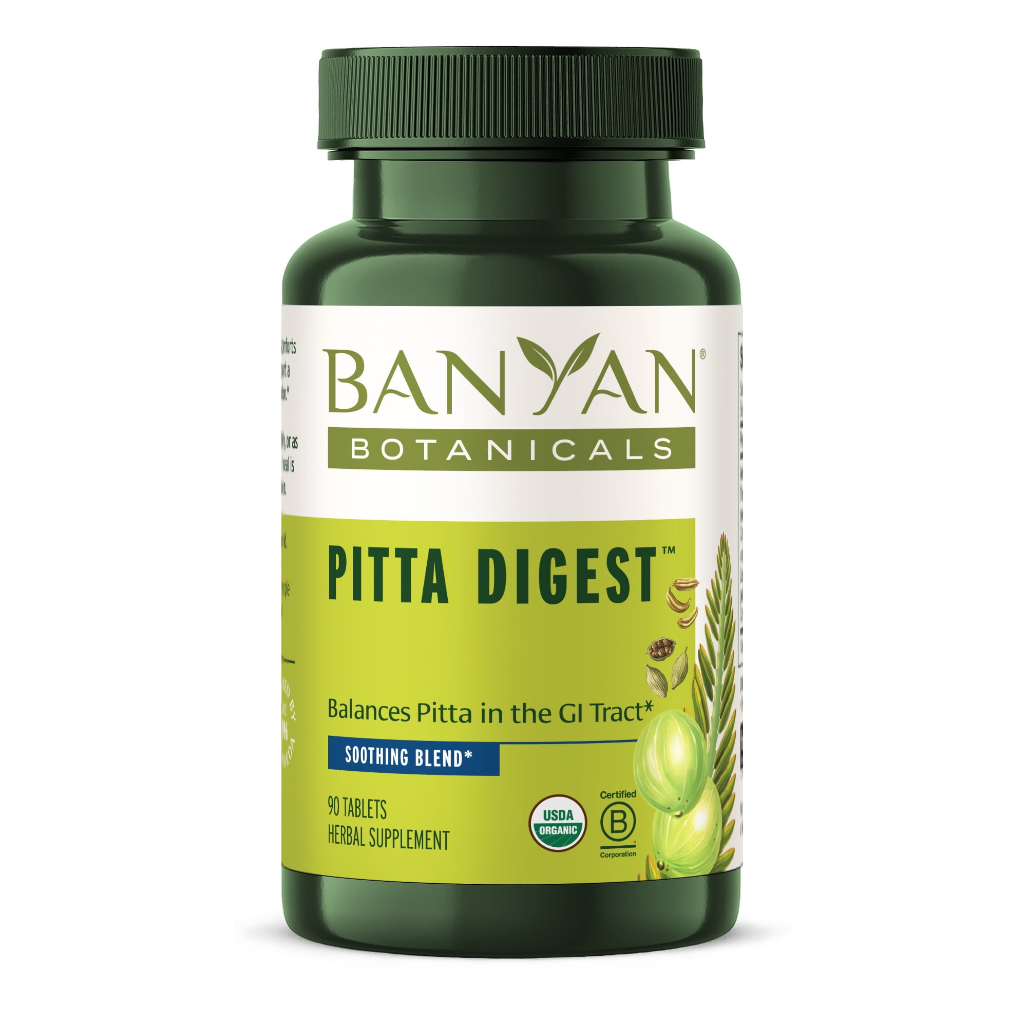 Banyan Botanicals Pitta Digest - USDA Organic, 90 Tablets - Cooling ...