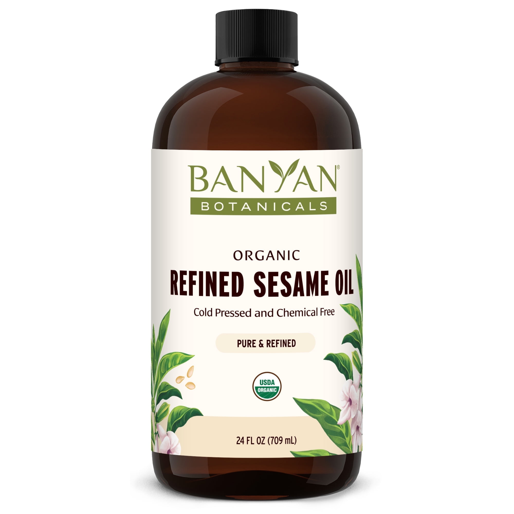 Banyan Botanicals Refined Sesame Oil – Organic Sesame Oil for Skin ...